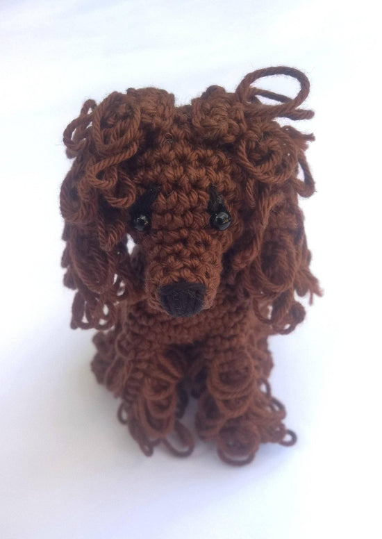 Custom Crochet Cocker Spaniel Plush – Handmade Dog Toy – Crochet on a tree