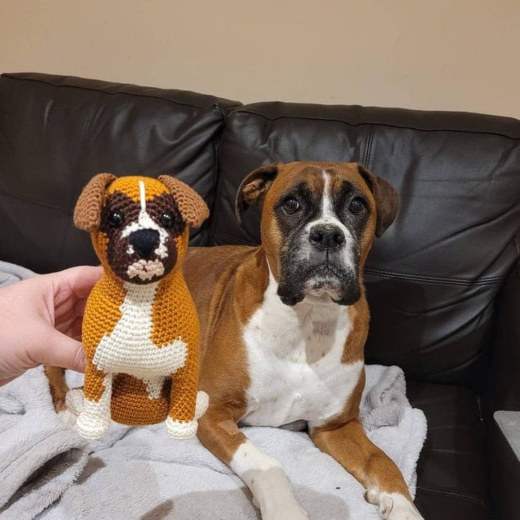 Custom pet plush, handmade personalized pet replica – Crochet on a tree